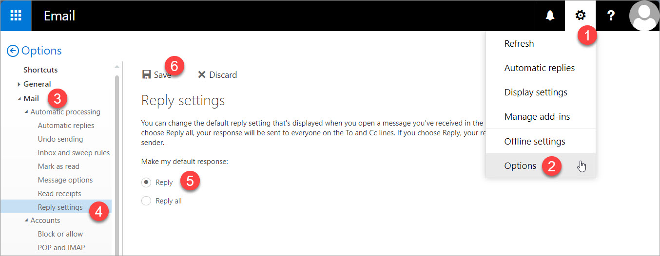 KTH Webmail – Change reply settings | Student